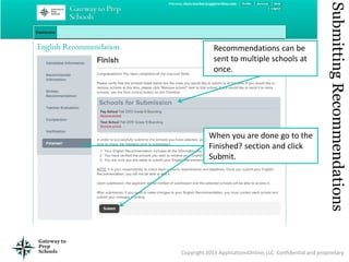 Gateway to Prep Schools: Completing Online Recommendations | PDF