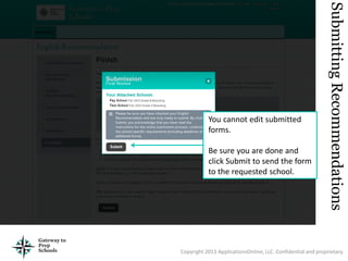 Gateway to Prep Schools: Completing Online Recommendations | PDF