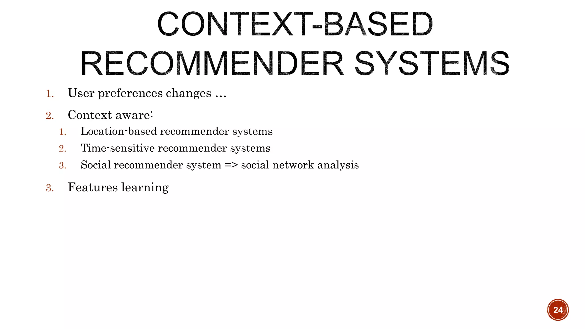 Practical Recommendation System - Scalable Machine Learning | PPTX