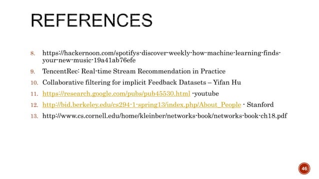 Practical Recommendation System - Scalable Machine Learning | PPTX