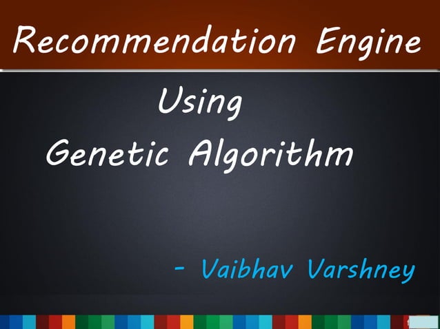 Recommendation engine Using Genetic Algorithm | PDF | Internet | Computing