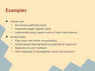 Recommendation engines | PDF