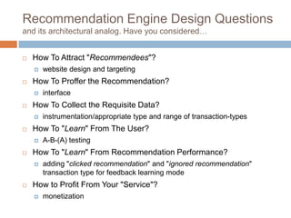 Recommendation Engines - An Architectural Guide | PPT