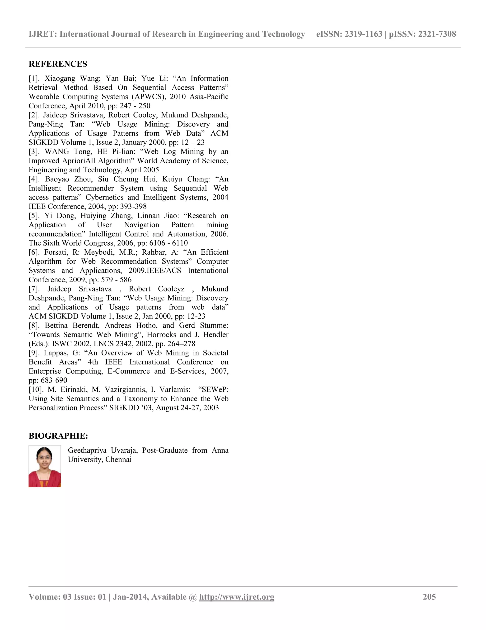 Recommendation Generation By Integrating Sequential Pattern Mining And Semantics Pdf