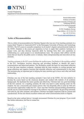 Recommendation letter Christian | PDF