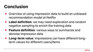 Recommendation Modeling with Impression Data at Netflix | PPTX | Computing | Technology & Computing