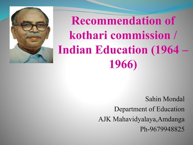 Recommendation of kothari commission | PPTX | Education