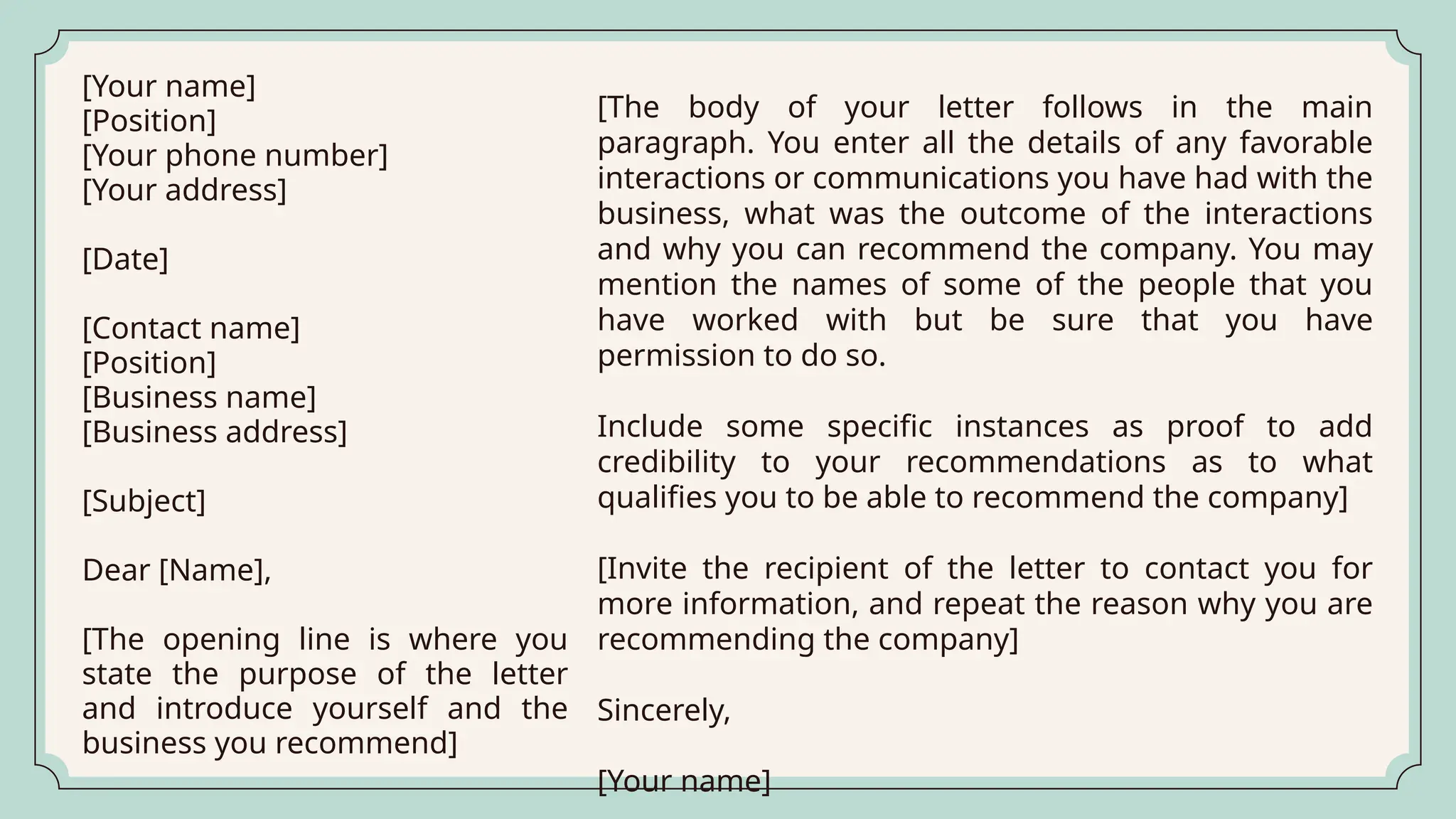 How to Write a Recommendation Letter For | PPTX