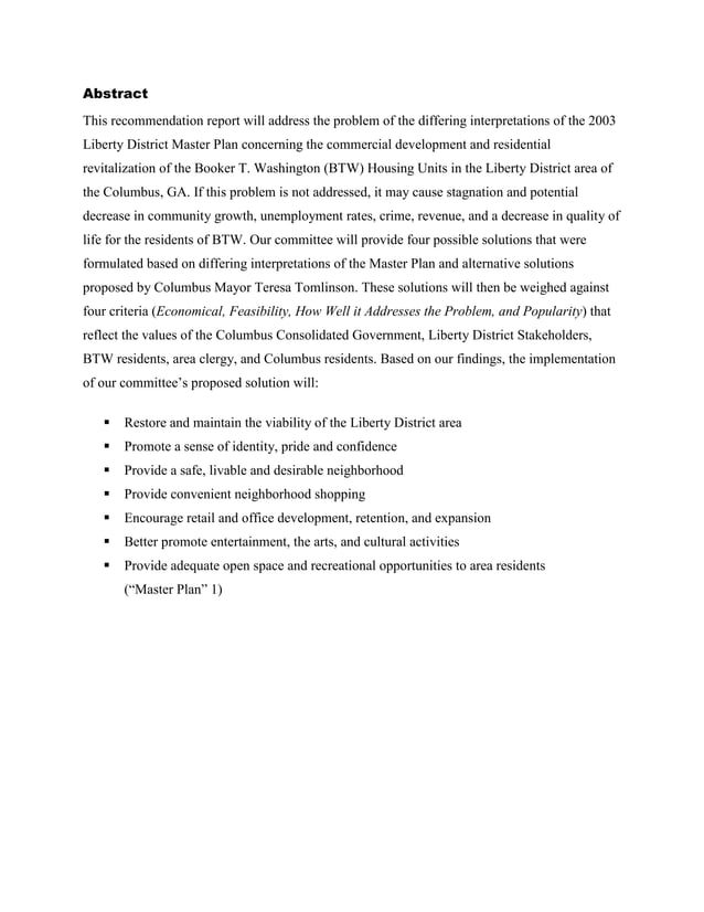 Recommendation Report and Proposal Project | PDF