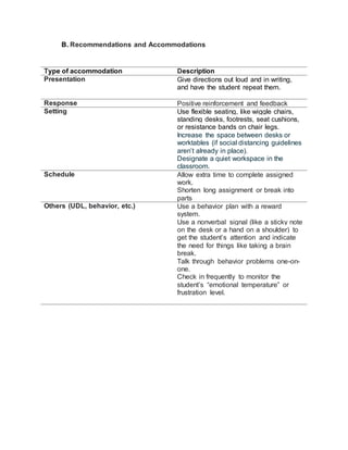 Recommendations and Accommodations.docx