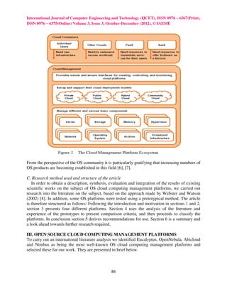 Recommendations for implementing cloud computing management platforms using open source | PDF