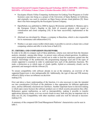 Recommendations for implementing cloud computing management platforms using open source | PDF