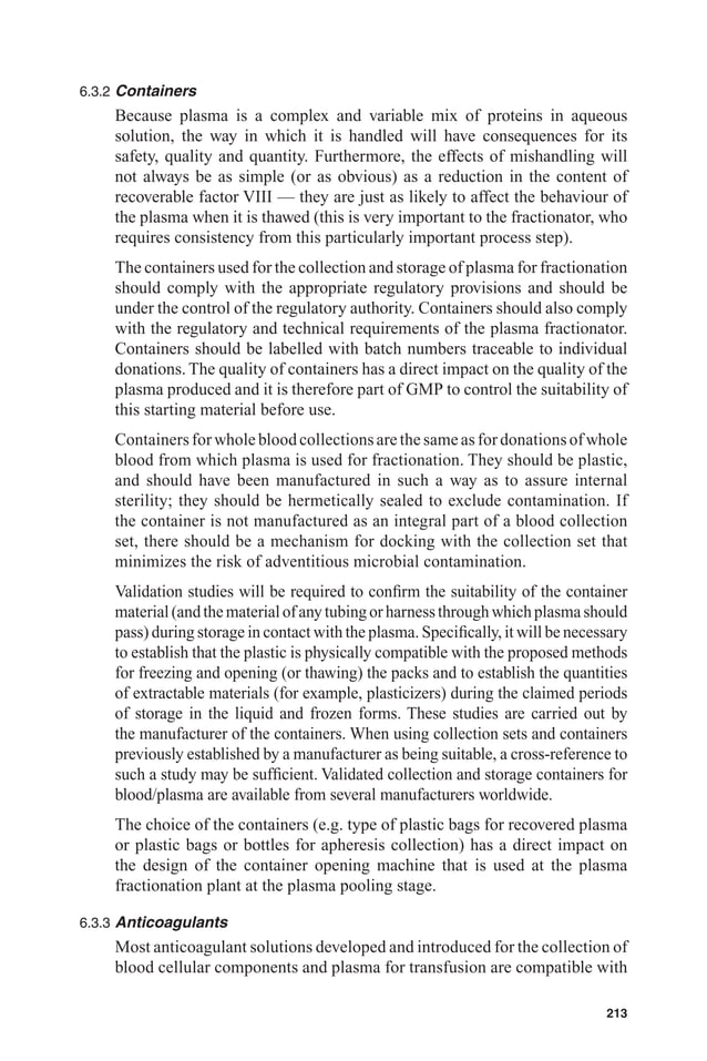 Recommendations for the production, control & regulation of human ...