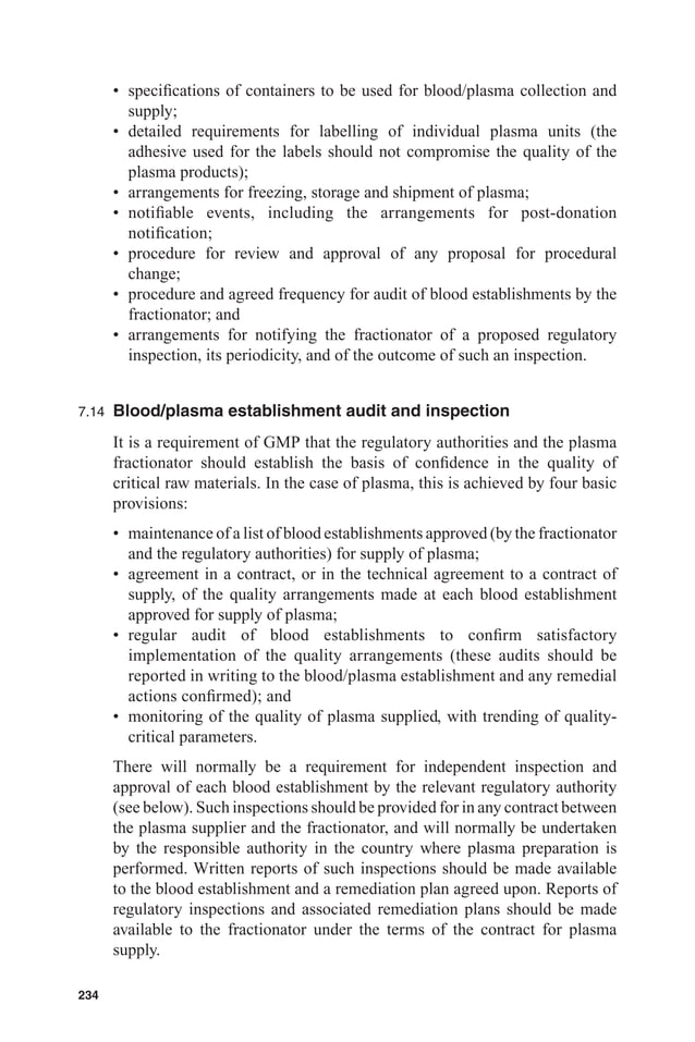 Recommendations for the production, control & regulation of human ...