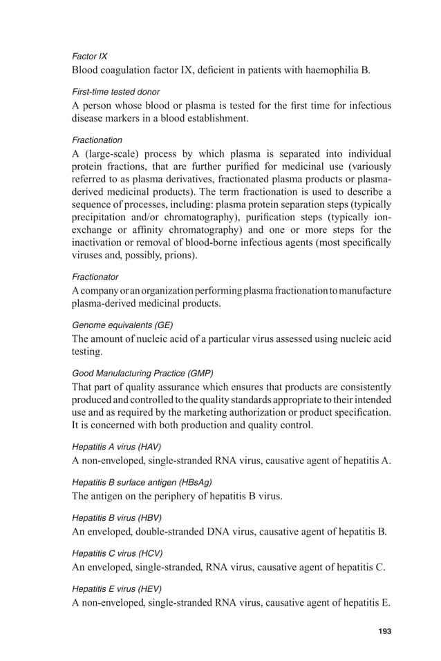Recommendations for the production, control & regulation of human ...