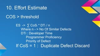Recommendation system for code bugs. | PPT