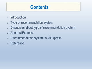 Recommendation system | PPTX