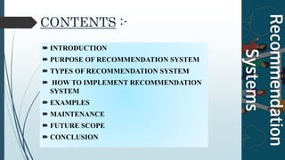 Recommendation system | PPT