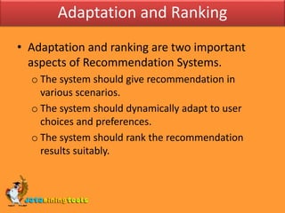 Recommendation system based on adaptive ontological graphs and weighted ranking | PPT