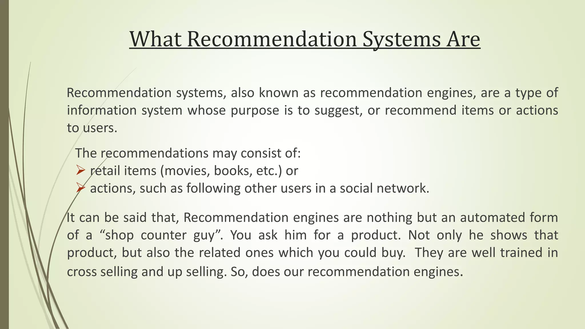 Recommendation Systems Basics | PPTX