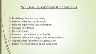 Recommendation Systems Basics | PPTX | Operating Systems | Computer ...