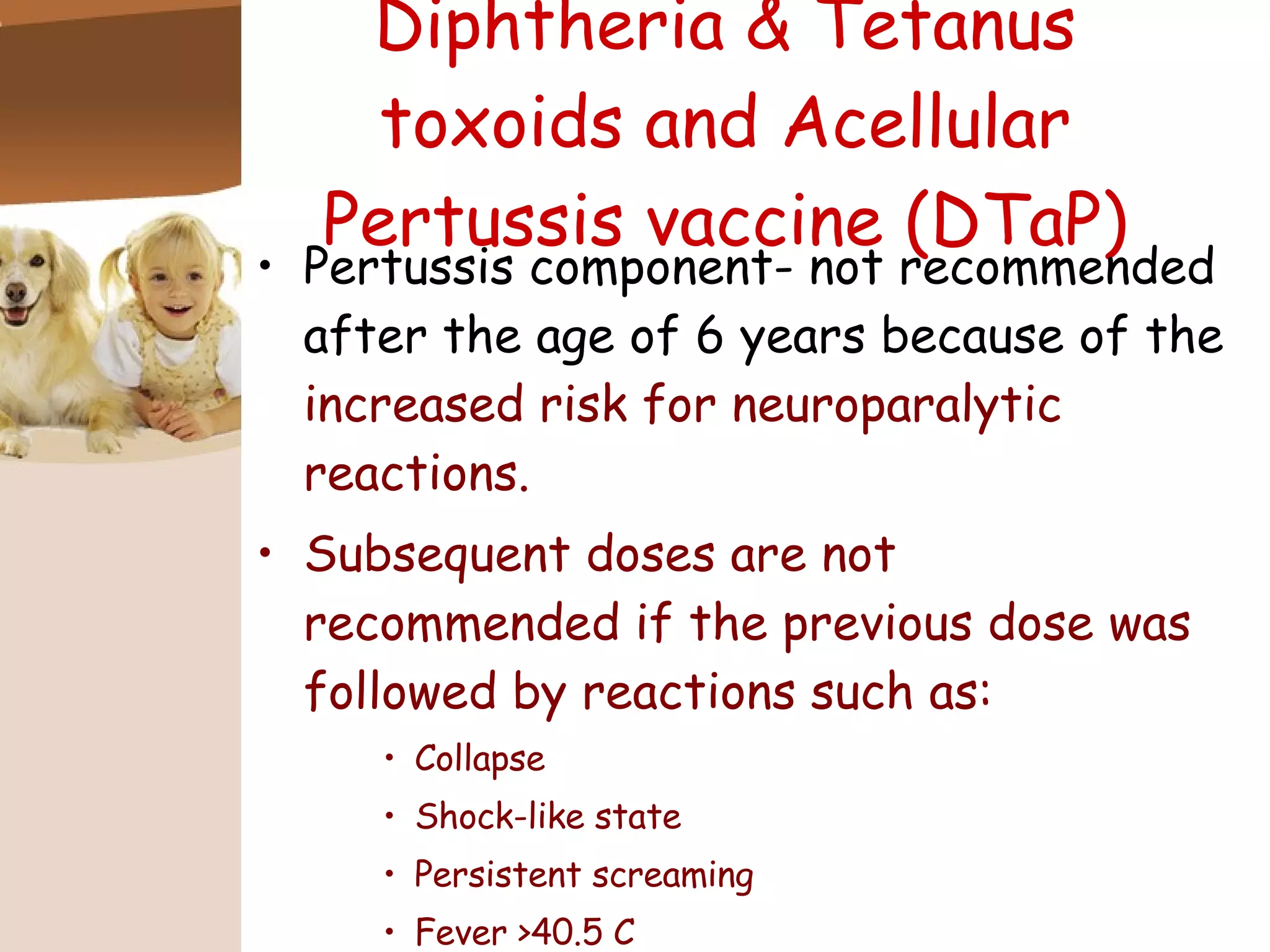 Recommended Immunization Schedules For Children And Adolescents, | PPT