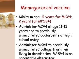 Recommended Immunization Schedules For Children And Adolescents, | PPT ...