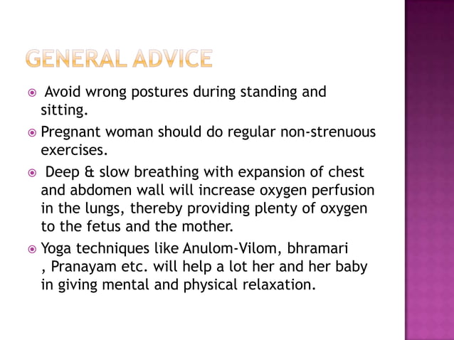 Recommended antenatal &post natal exercises | PPT