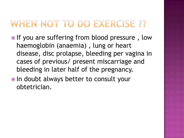 Recommended antenatal &post natal exercises | PPT