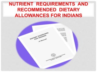 Recommended daily allowances anu | PPTX