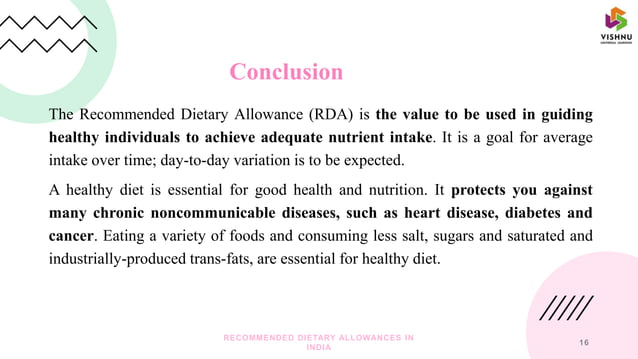 RDA in India | PPTX | Endocrine and Metabolic Diseases | Diseases and ...