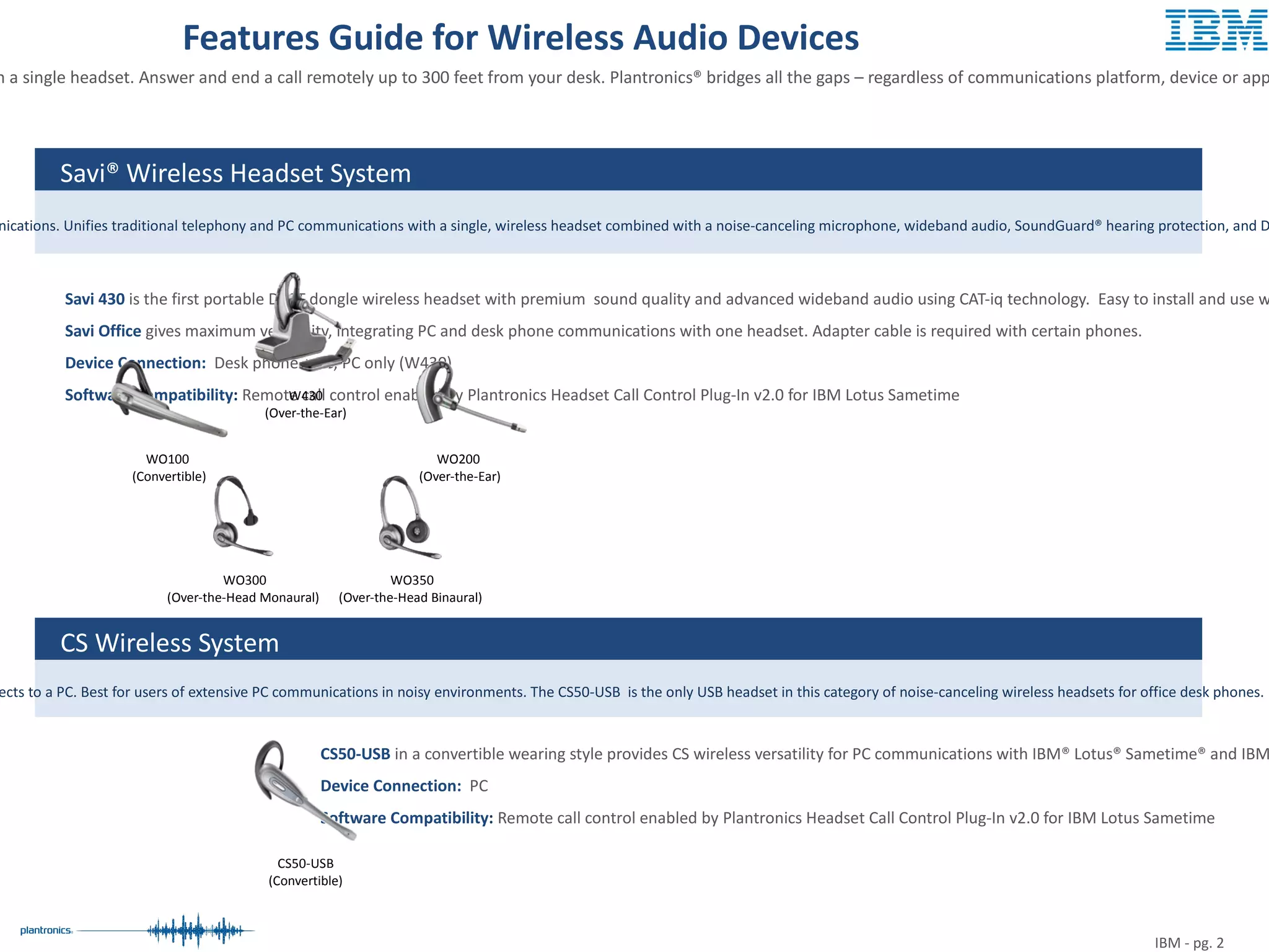 Recommended headsets from Plantronics | ODP