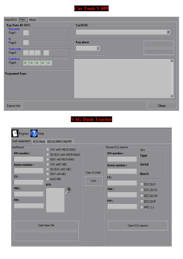 Recommended immo+ key data gen software | PDF