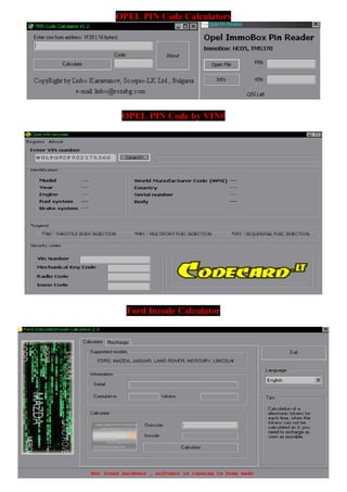 Recommended immo+ key data gen software | PDF