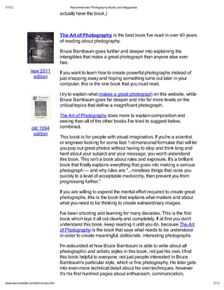 Recommended photography books and magazines pdf | PDF | Photography ...