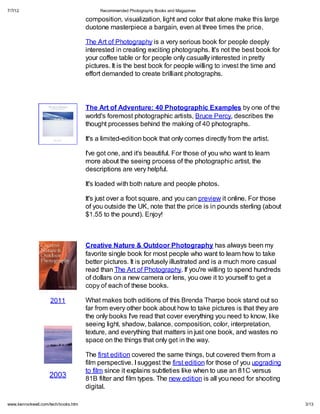 Recommended photography books and magazines pdf | PDF | Photography ...