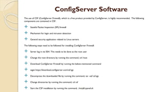 Recommended Software and Modifications for Server Security | PPT