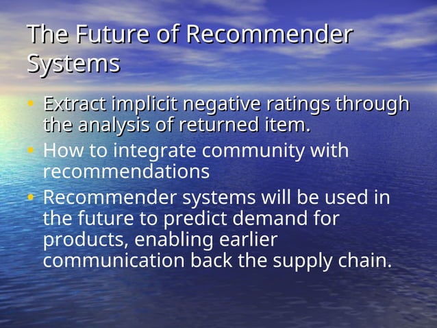 Recommender system in Information Retrieval system.ppt | Search | Internet