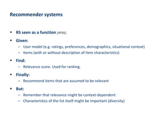 Lecture Notes on Recommender System Introduction | PPTX