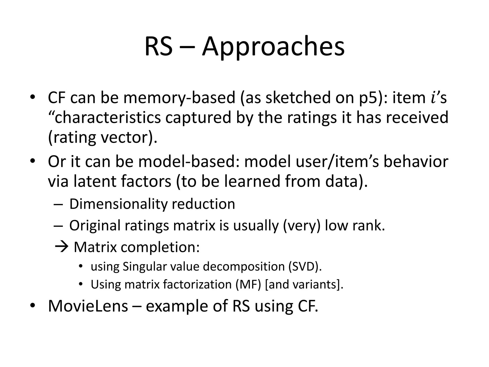 Recommender Systems.pptx | Computing | Technology & Computing