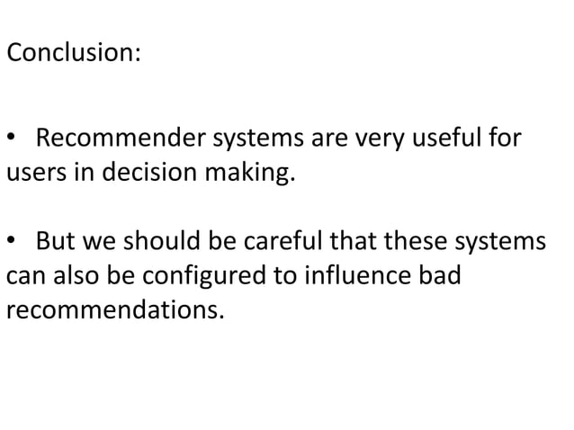Recommender Systems Explained | PPTX