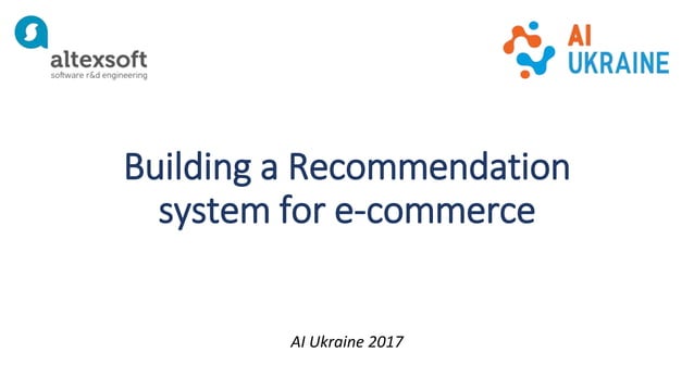 Recommender systems for E-commerce | PPTX