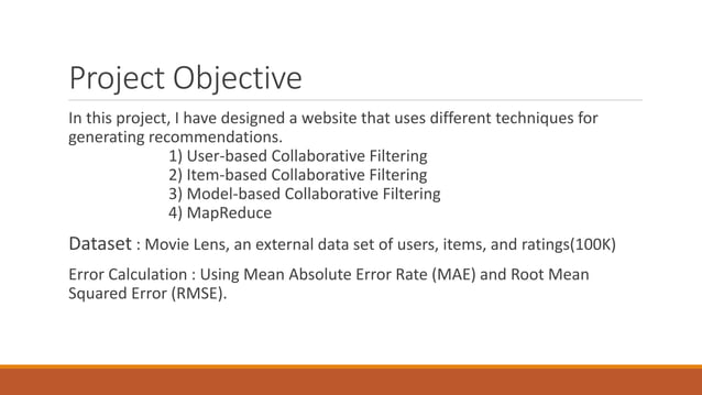 Recommender Systems Using Collaborative Filtering Pptx Web