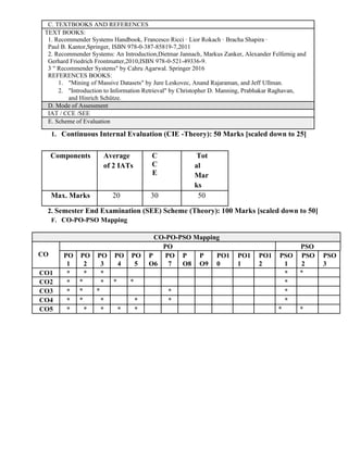 Recommender System Syllabus pdf documntation | PDF