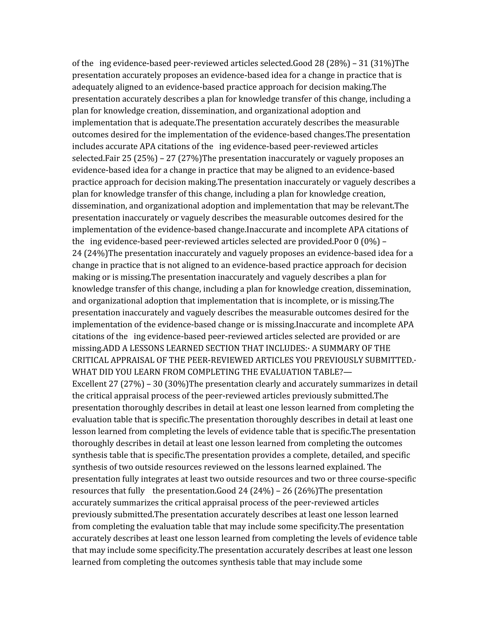 Recommending an Evidence Based Practice Change PPT.pdf