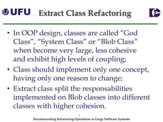 Recommending refactoring operations in large software systems | PDF | Web Development | Internet