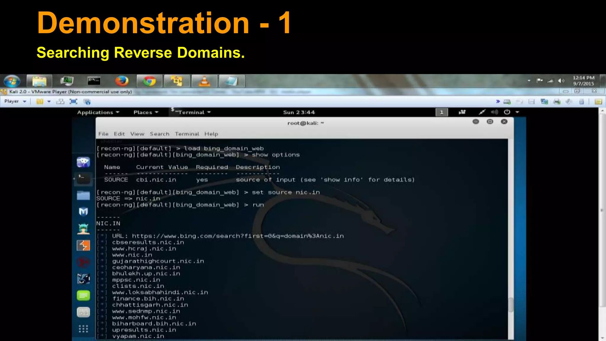 OSINT Tool - Reconnaissance with Recon-ng | PPTX