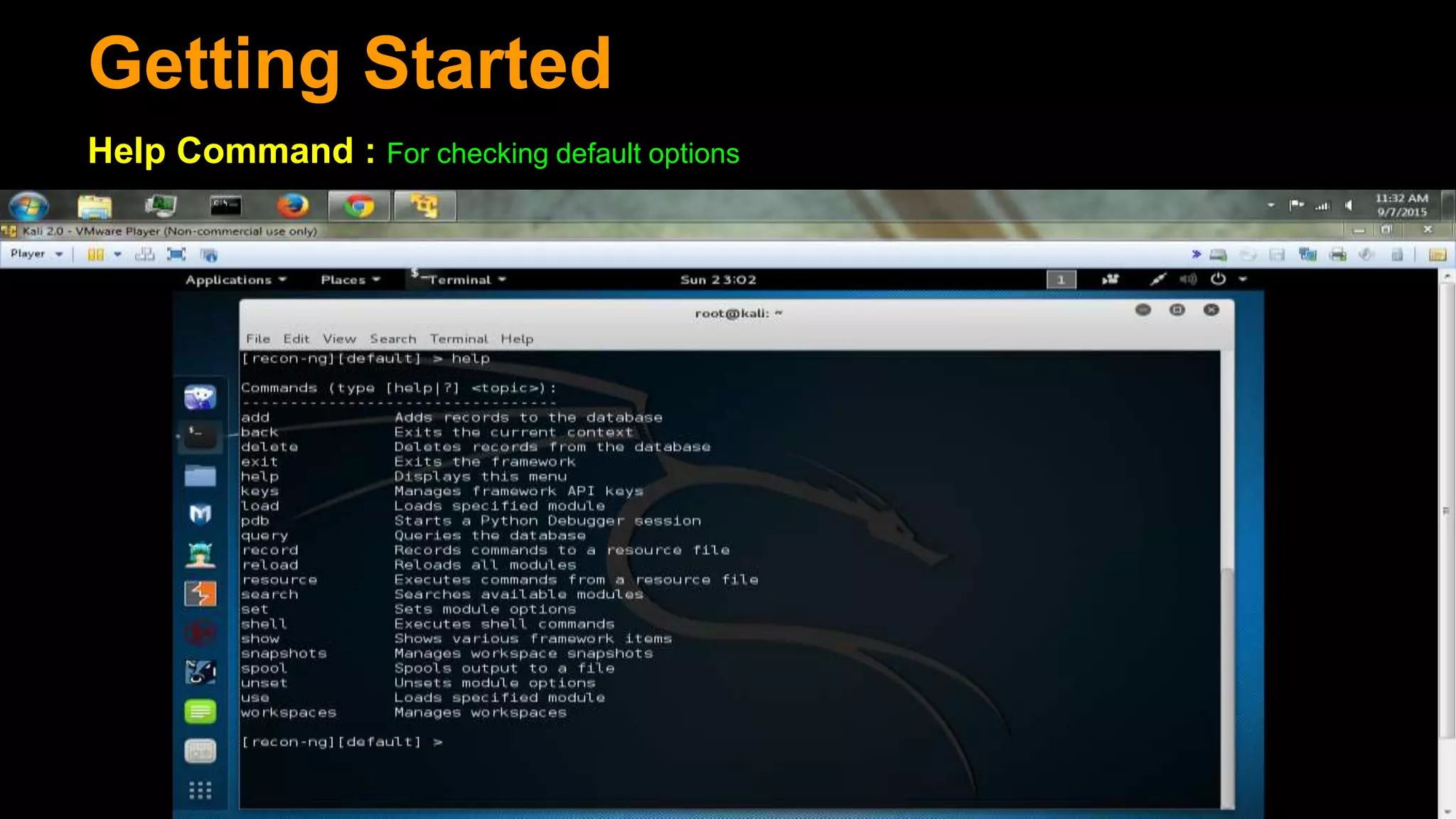 OSINT Tool - Reconnaissance with Recon-ng | PPTX