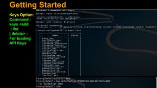 OSINT Tool - Reconnaissance with Recon-ng | PPTX