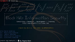 OSINT Tool - Reconnaissance with Recon-ng | PPT